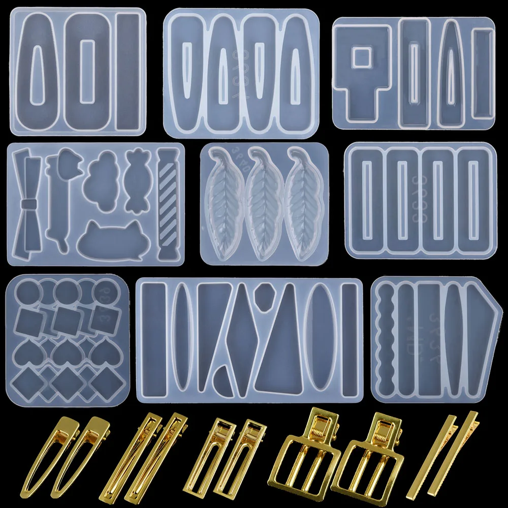 Resiner|epoxy Resin Hair Clip Mold - Silicone Casting Mould For Diy Jewelry