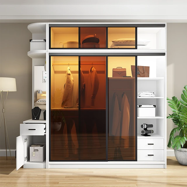 Sliding Door Wardrobe Household Bedroom Simple Modern Small, 58% OFF