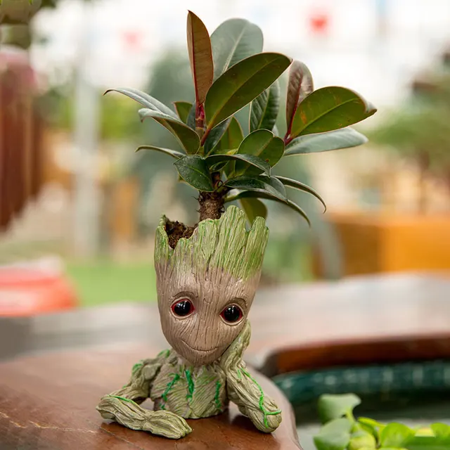 Home Decoration Ornaments Baby Groot Miniature Figurines Flower Pots ...