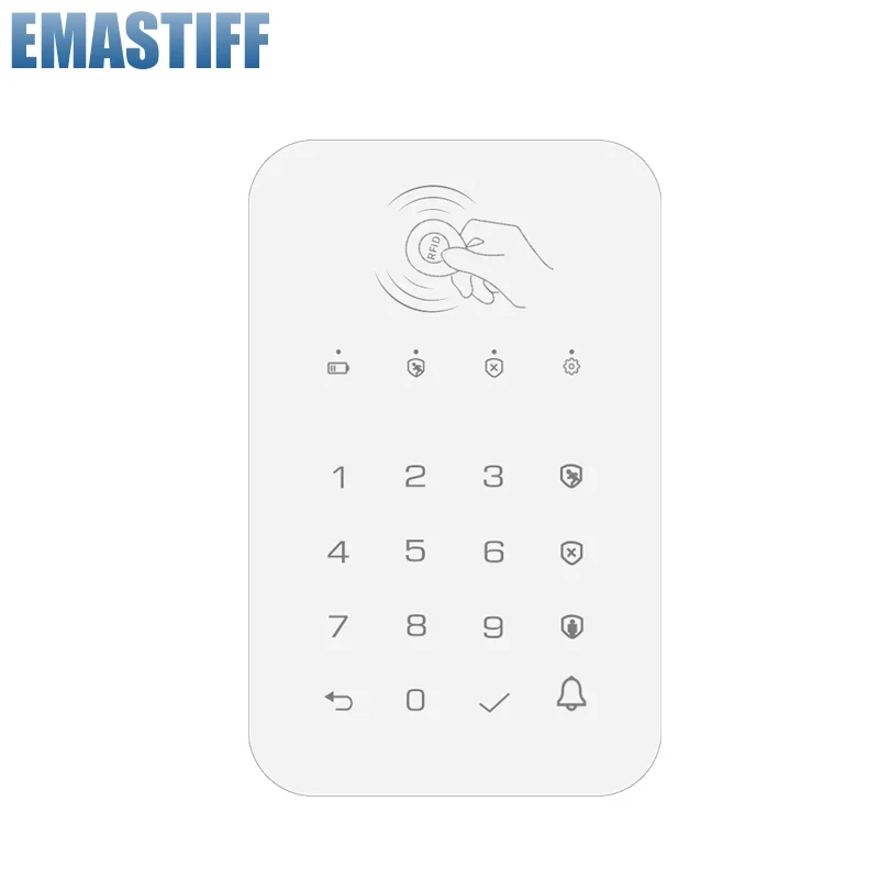 Teclado táctil inalámbrico para seguridad del hogar, sistema de alarma ...