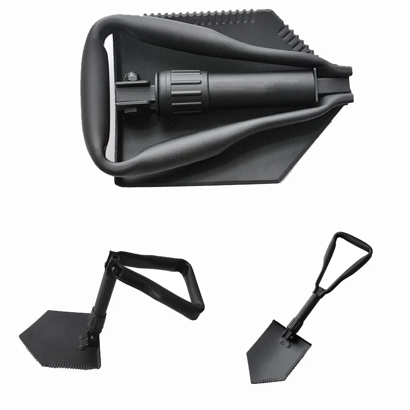 Three-Fold Engineer Outdoor Folding Portable Multifunctional Shovel