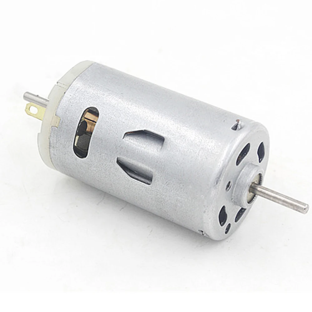 Micro 395 Dc Electric Motor 3v-12v 1875rpm-7500rpm Double Shaft Carbon ...