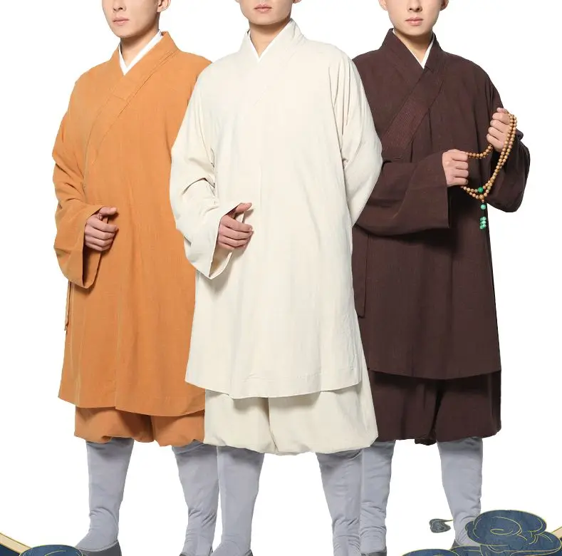 6 Kleur Unisex Boeddhistische Shaolin Monnik Kung Fu Pakken Zen Abbot ...