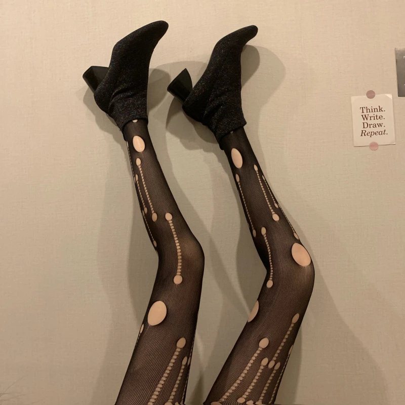 Valentine Tights Creative Hole Mesh Body Stockings Sexy Women's Summer ...