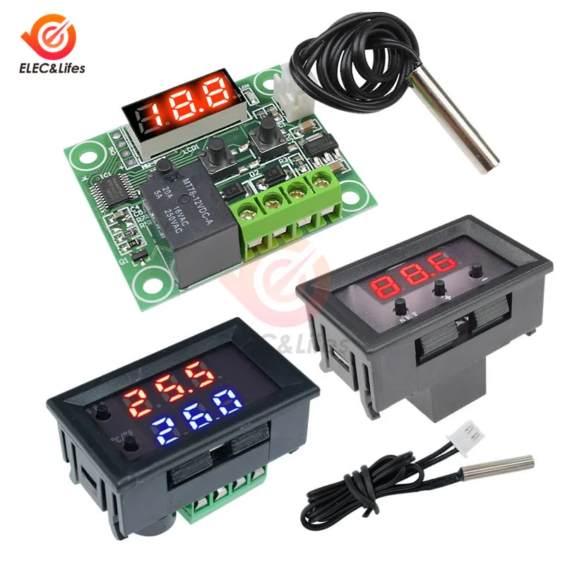12V W1209 W1209WK cyfrowy termostat temperatury Regulator sterownika ...