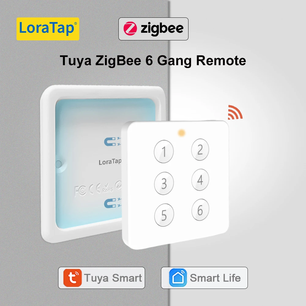Loratap Zigbee 3.0 Tuya Smart Life Eu Standard 6 Button Gang Scene ...