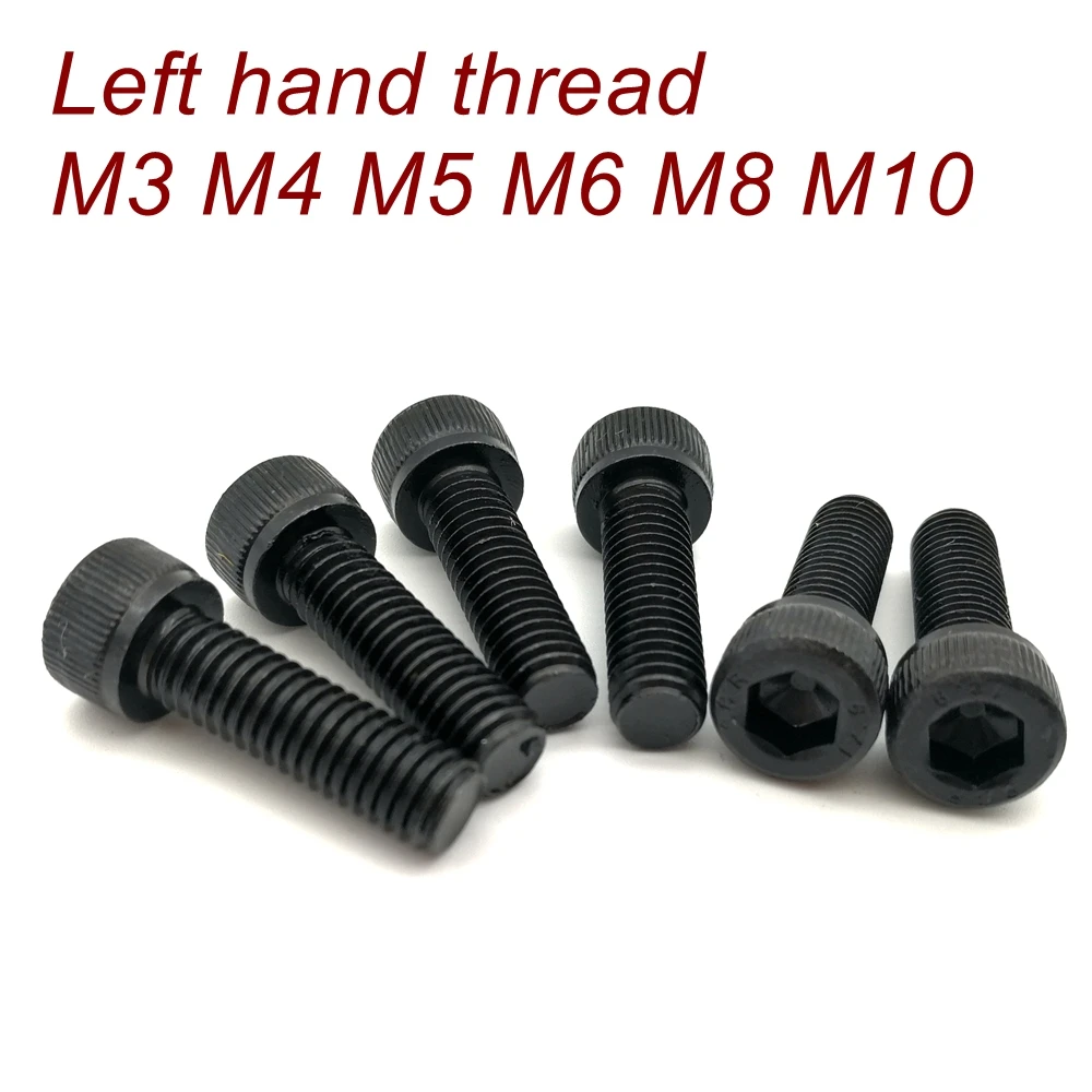 Left hand thread screws M3 M4 M5 M6 M8 M10 Grade12.9 DIN912 Left hand ...
