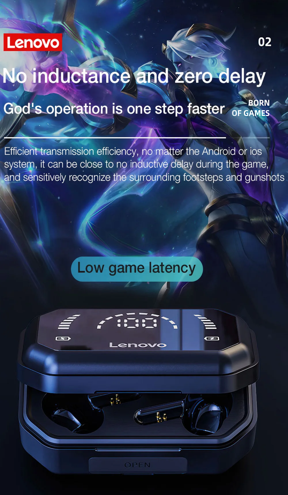 Lenovo Thinkplus LP3 Pro Bluetooth Earbuds with LED Display - Compro System