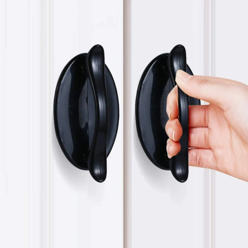 Simple Small Handle Punch free Self adhesive Cabinet Wardrobe Door ...