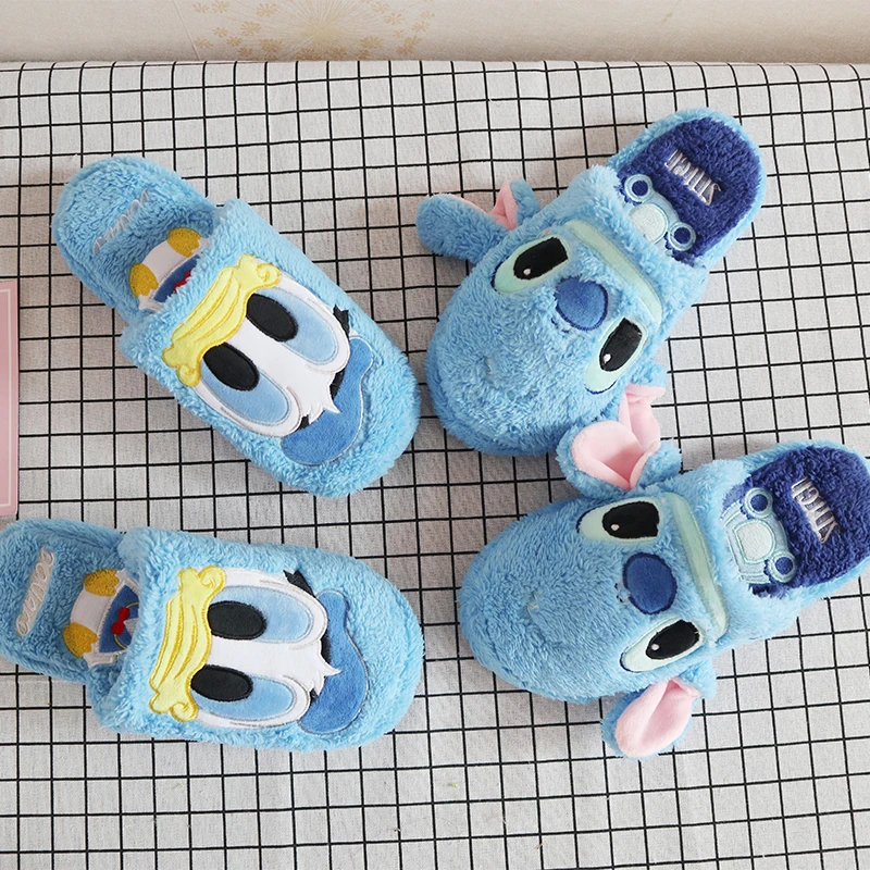 Cartoon Slippers duck Adult Women Stich Anti-Slip Indoor Home Slippers ...