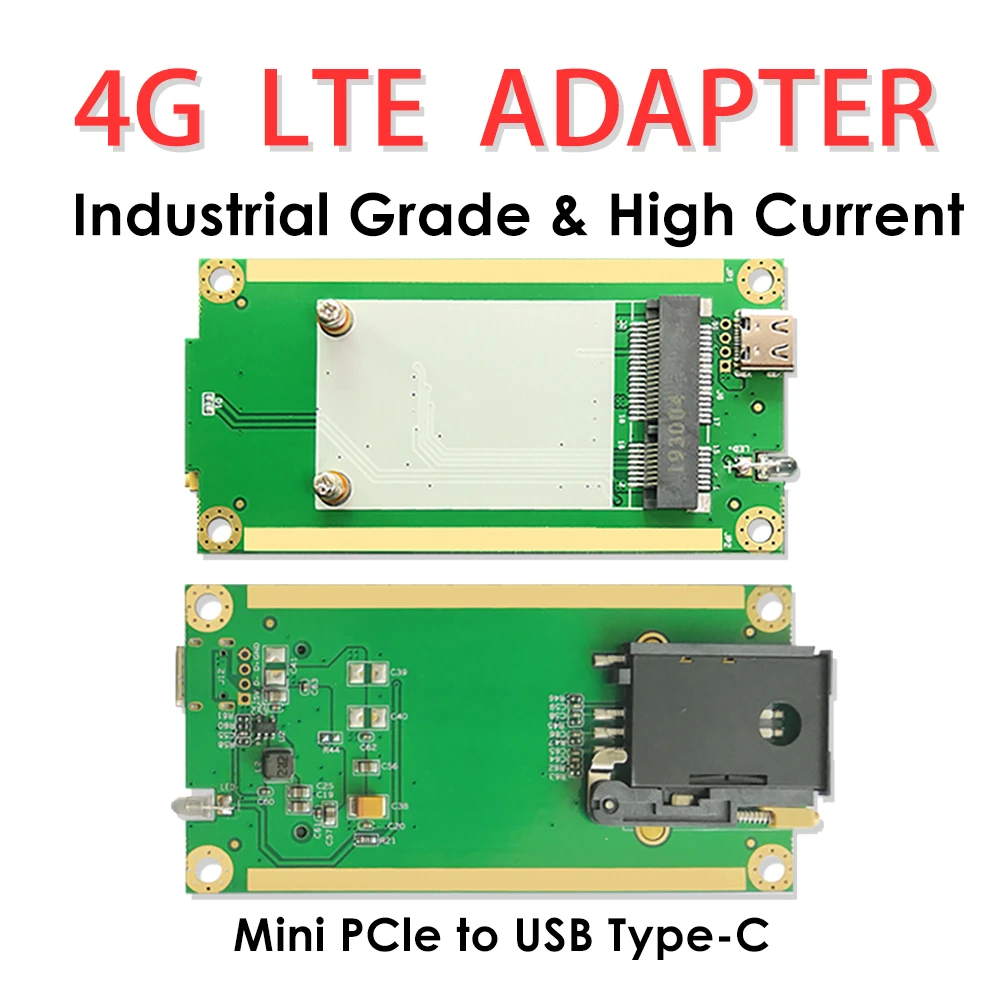 4g Lte Industrial Mini Pcie To Usb Adapter(type-c Usb3.1) W/sim Card ...