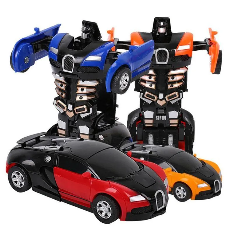 2 In 1 Transformation Car Toy Trnasformational Robot Model Abs Mini ...