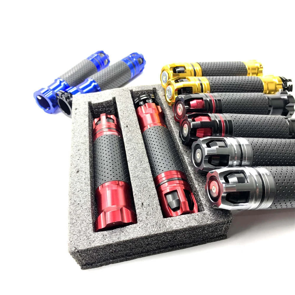 CNC-Motocycle-7-8-Handle-Grip-Racing-Handlebar-Caps-Grips-22MM ...