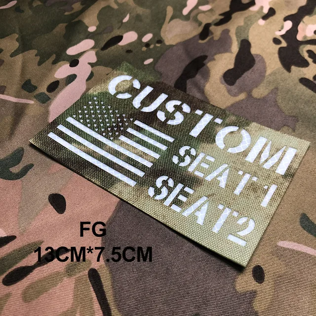 Reflective Material 15cm Custom Logo Flag Laser Cut Patch Name Tapes ...