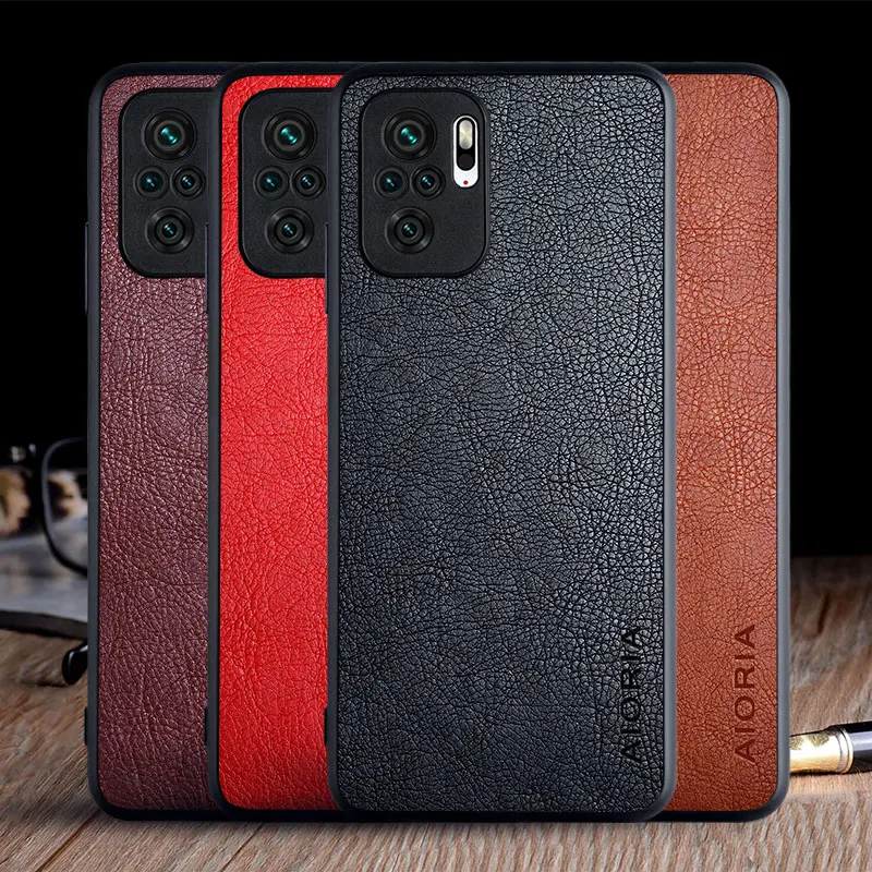 Case-for-Xiaomi-Redmi-Note-10-10S-4G-luxury-Vintage-Leather-capa-phone ...