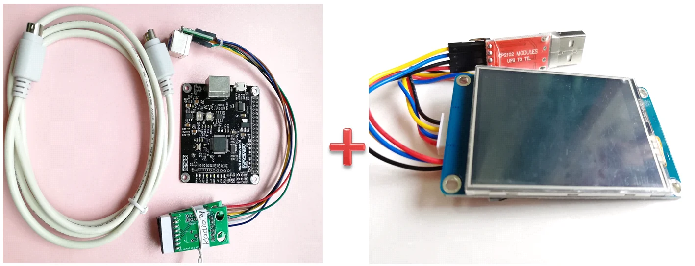 MMDVM Repeater hotspot board + LCD SCREEN(NEXTION 4.3'')+ USB to TTL ...