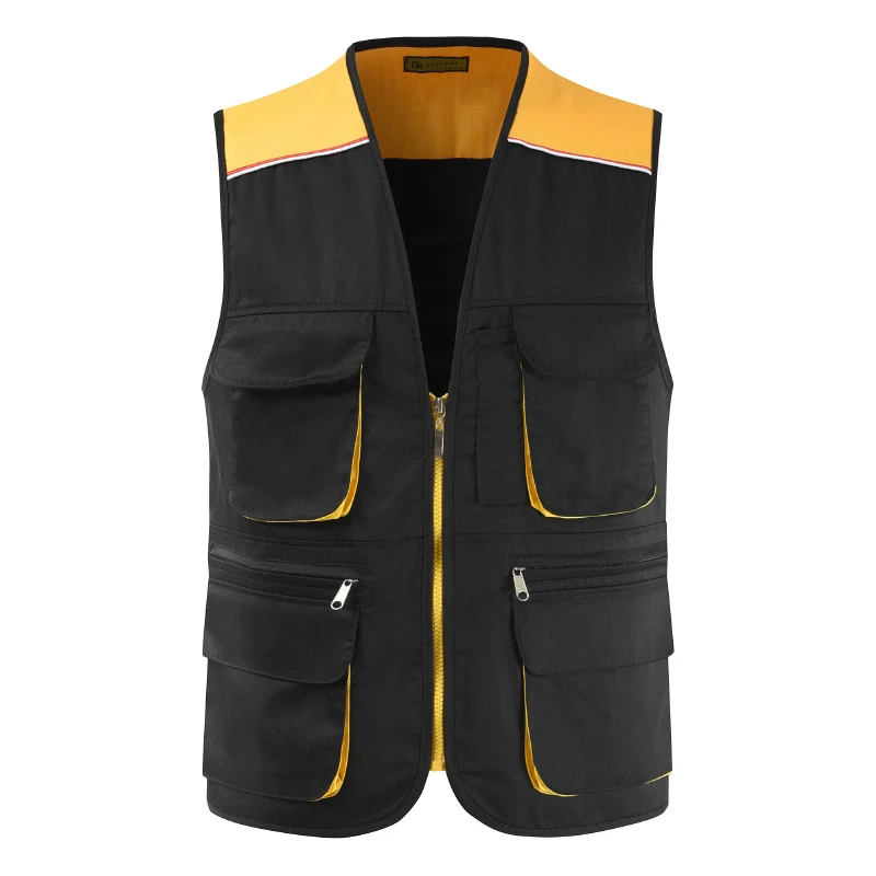 Black Vest Safety | Safety Vests Work | Working Vest Men | Work Vests ...