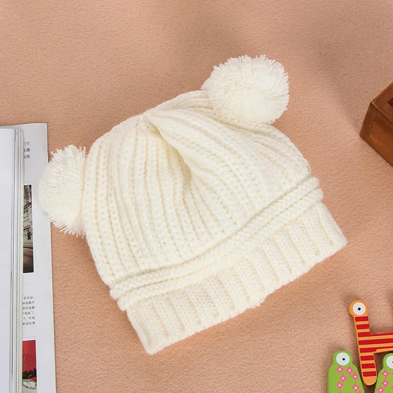 Детская шапка с помпонами и ушками Микки из мультфильма; детская ...