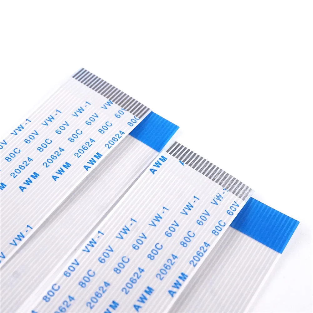 FPC FFC 점퍼 플렉시블 플랫 케이블 24 핀 0.8mm 피치, 동일한 접촉 유형 A 길이 200 mm ZIF, 2 개 ...
