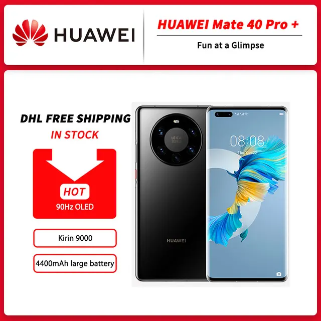 DHL Free HUAWEI Mate 40 Pro + 5G MobilePhone 6.76 inch 90Hz OLED Kirin ...