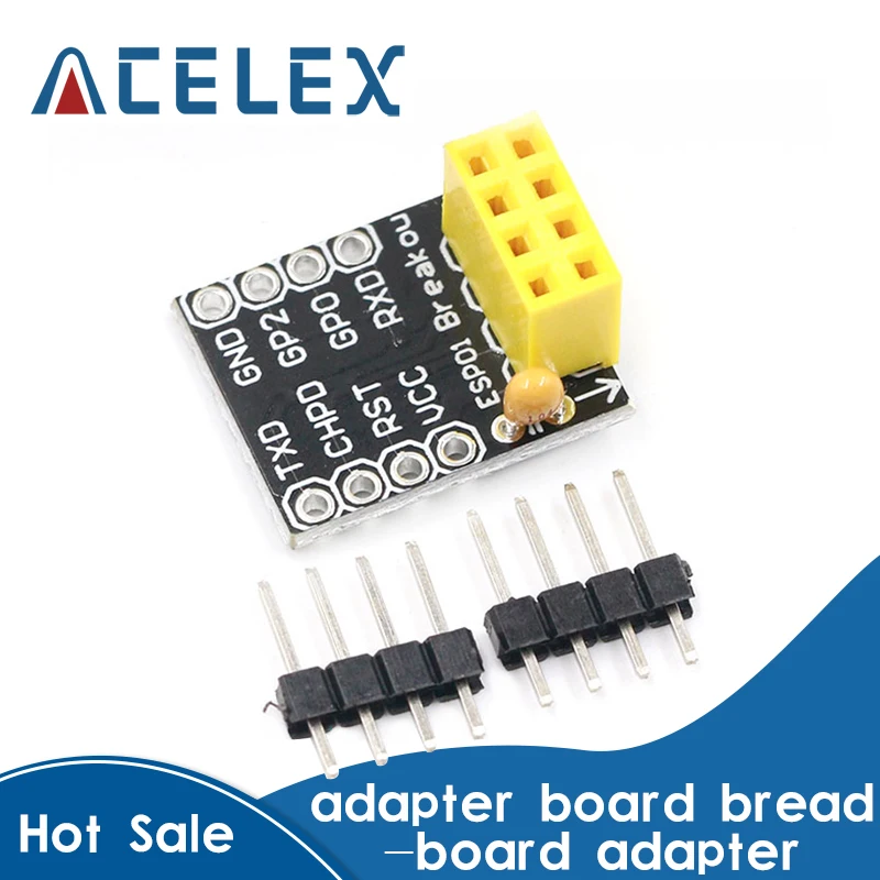 ESP8266 Breadboard Adapter for ESP 01 ESP 01S Model of the ESP8266 ...