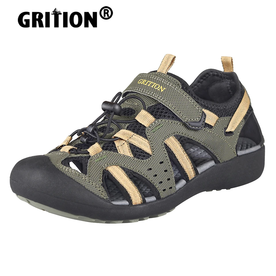 GRITION Men Sandals Fashion 2021 New Beach Trekking Shoes Breathable ...