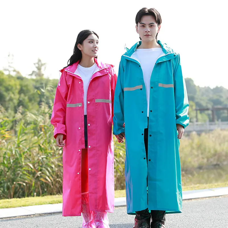 Raincoat Female Long Systemic Waterproof Fashion Outdoor Hiking One ...