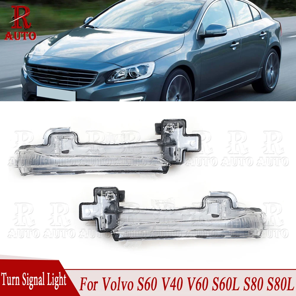 R AUTO para volvo s60 s60l v40 v60 s80 s80l esquerda à direita led transformar a luz do sinal ...