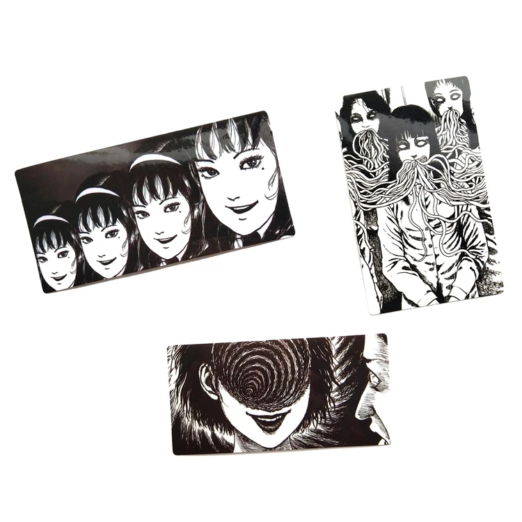 10PCS Japanese Horror Anime Tomie Stickers For Laptop Skateboard ...
