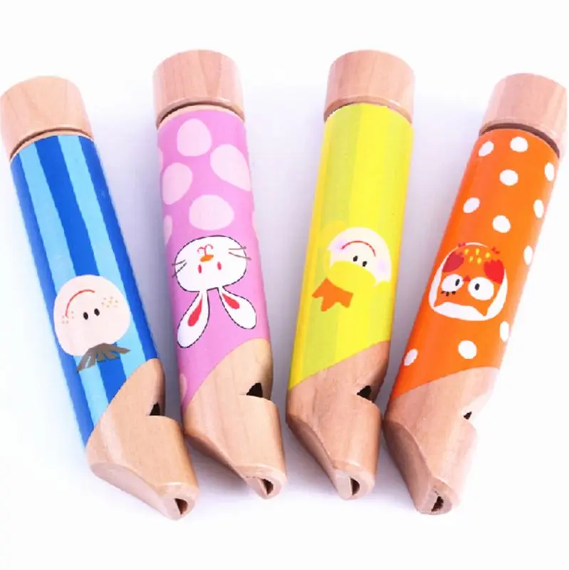 Cartoon Wood Slide Whistle Toy Kids Toy Musical Instrument Baby Toddler ...