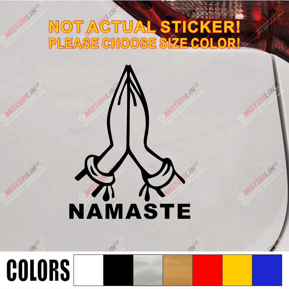Namaste Hand Gesture Car Decal Sticker Vinyl Symbol Yoga India Die Cut ...