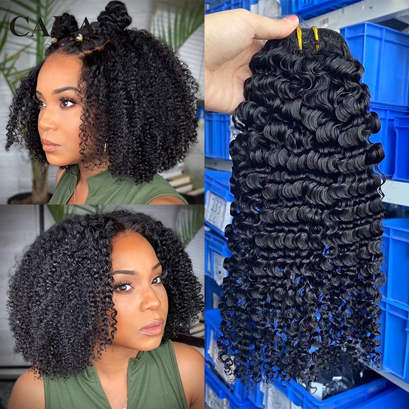 Brazilian Afro Kinky Curly Clip In Human Hair Extensions 3b 3c Human ...