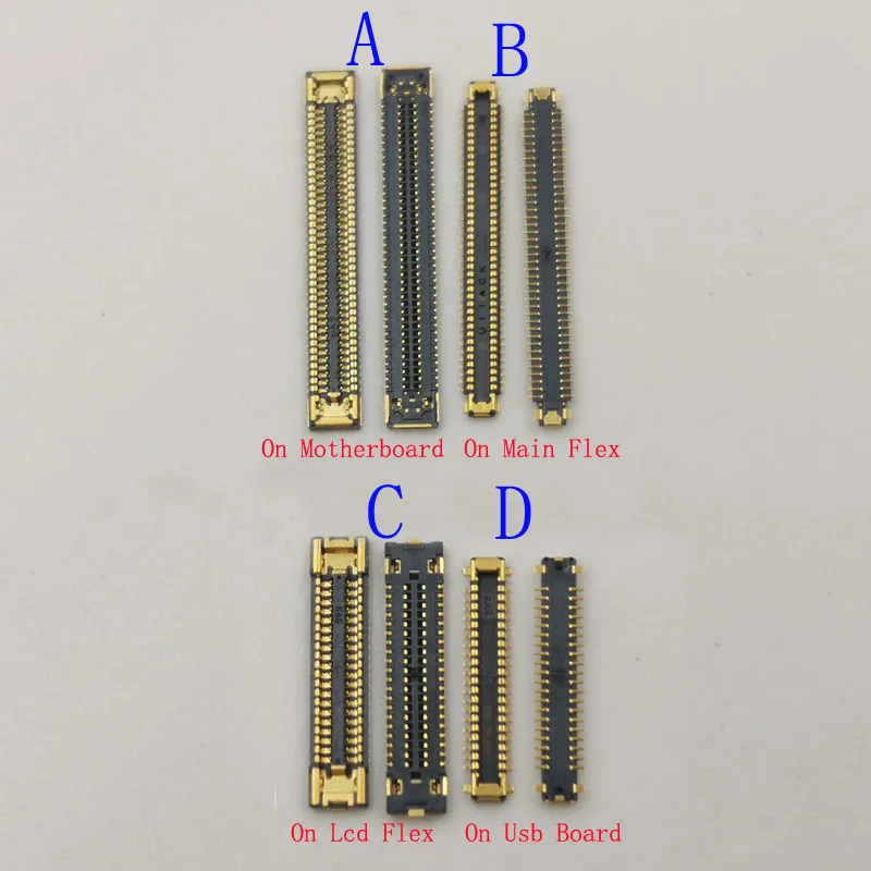 10Pcs LCD Display Screen Flex FPC Connector Plug On Board For Samsung ...