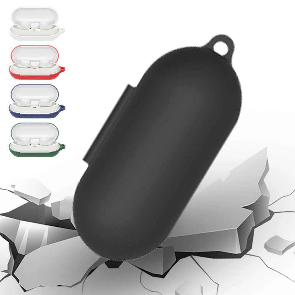 Silicone Protective Cover For Sony Wf-c500 Wireless Headphone Full ...