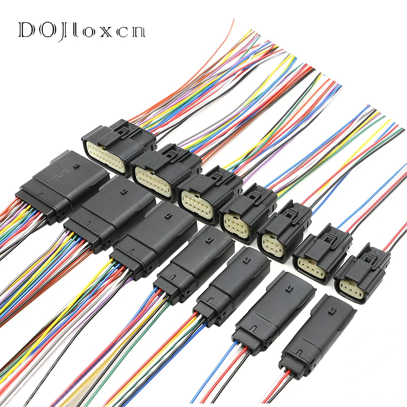 1 Set 3 4 6 8 12 16 20 Pin Molex Wire Harness Konektor Male Female Electric Plug 33481-0301 ...
