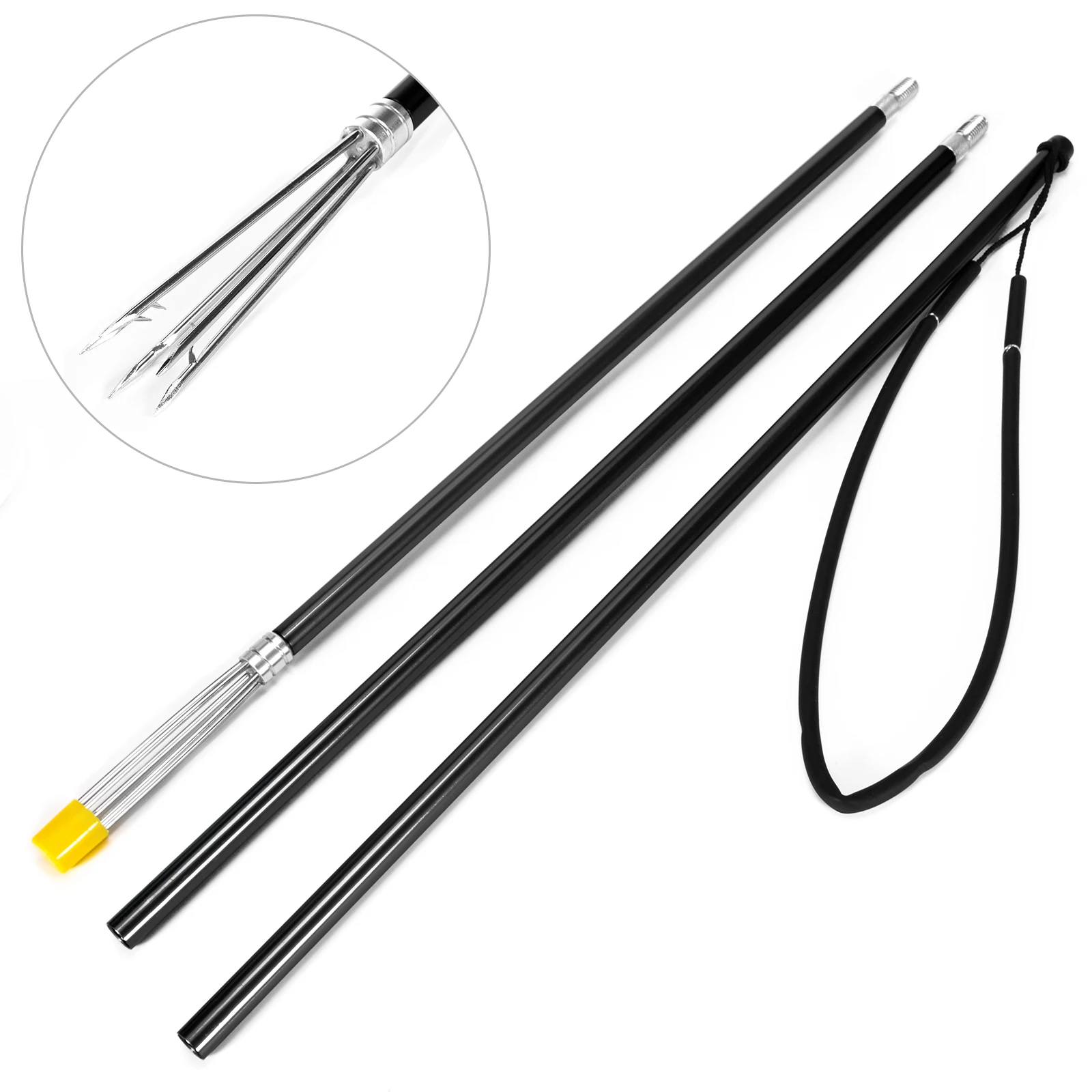 3-Piece Fishing Harpoon Aluminum Alloy Fishing Gaff Hook Fork Harpoon ...