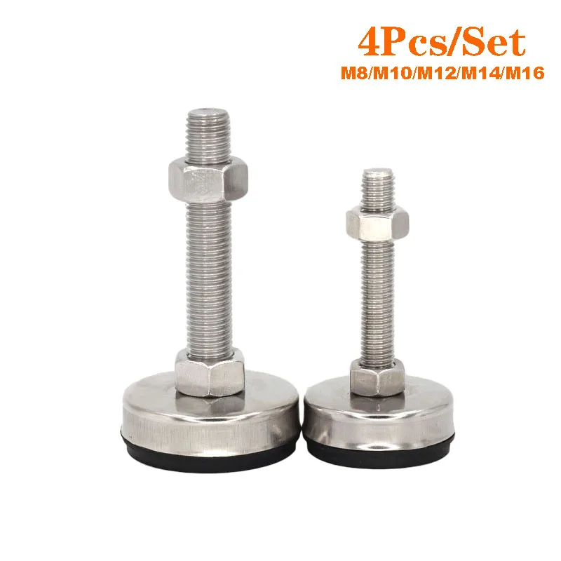 4Pcs-Stainless-Steel-Fixed-Adjusting-Furniture-Foot-With-M8-M10-M12-M14 ...