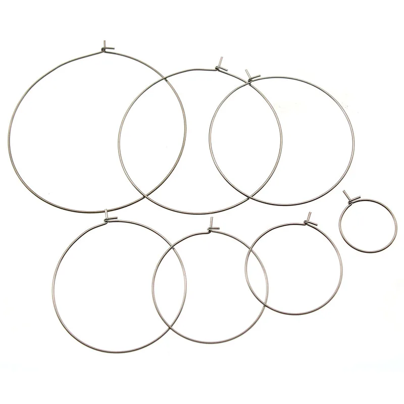 30pcs/lot 15 20 25 30 35 40 50 MM Stainless Steel Round Big Circle Wire ...