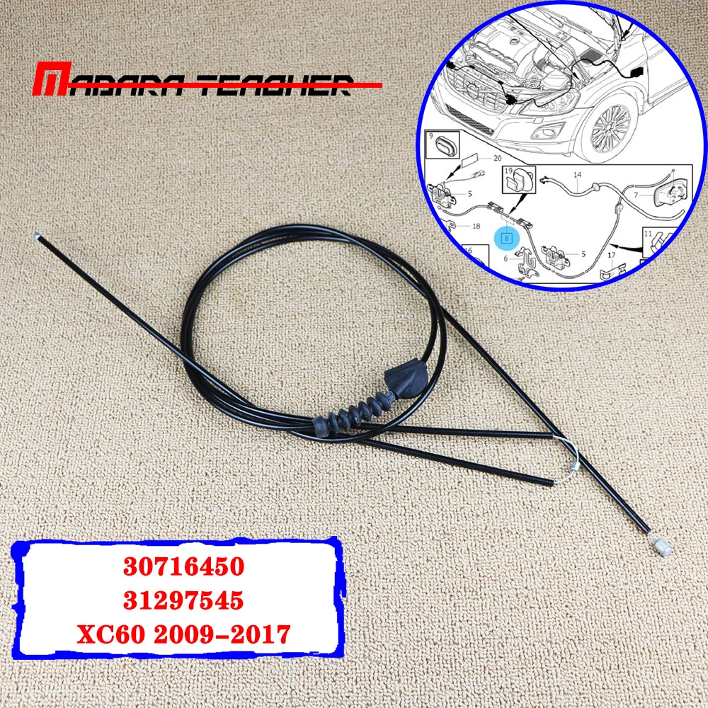 for Car Engine Cap Cover Switch Handle Heyue Release Cable - Hood Latch ...