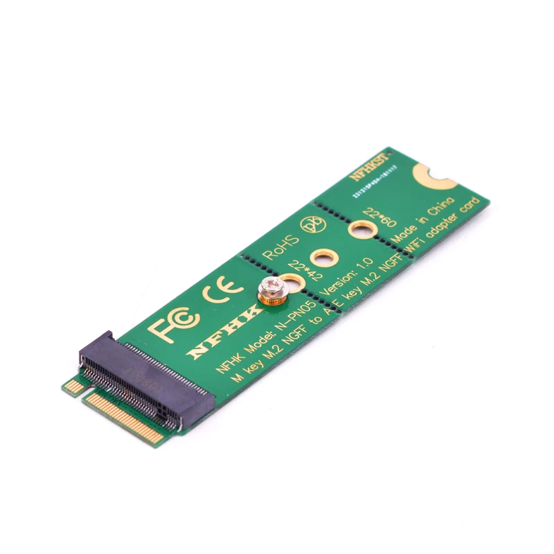 M.2 M Key to A + E Key slot WIFI Wireless Network Card Laptop NGFF NVMe ...