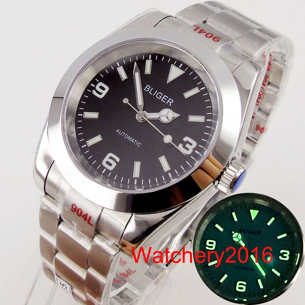 Bliger 36mm Luminous Dial Sapphire Glass Polished Bezel Nh35 Pt5000 ...