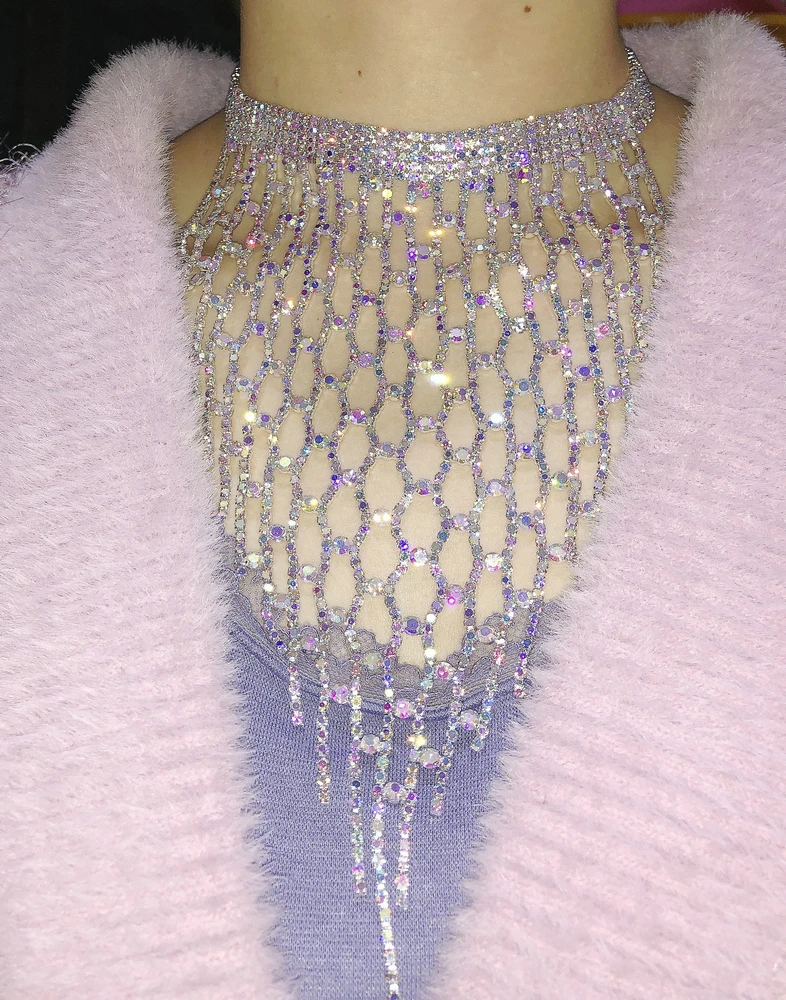 Women-s-Sexy-Choker-Drop-Crystal-Rhinestone-Tassel-Long-Dangle ...