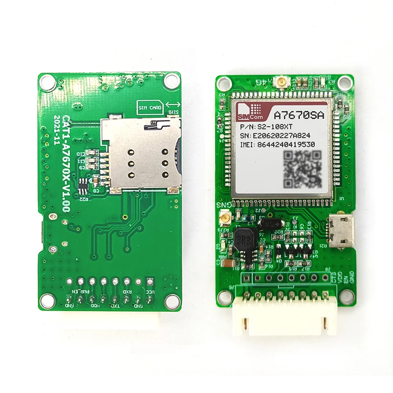 SIMCOM A7670SA LTE Cat1 module core board with SIM card slot TTL UART ...