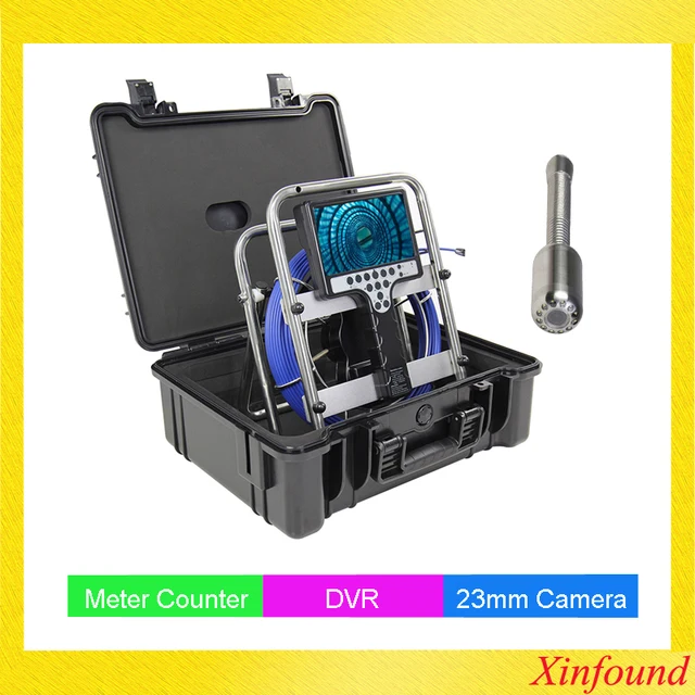 20M waterproof meter counter DVR Drain Sewer Inspection Video Camera ...