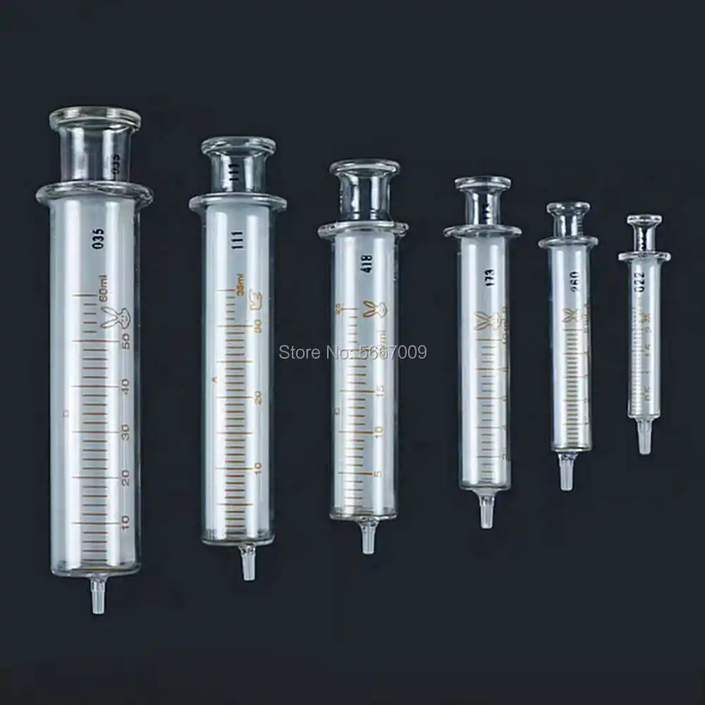150ml/200ml/250ml/300ml/500ml/1000ml All Glass Syringes Large sausage ...