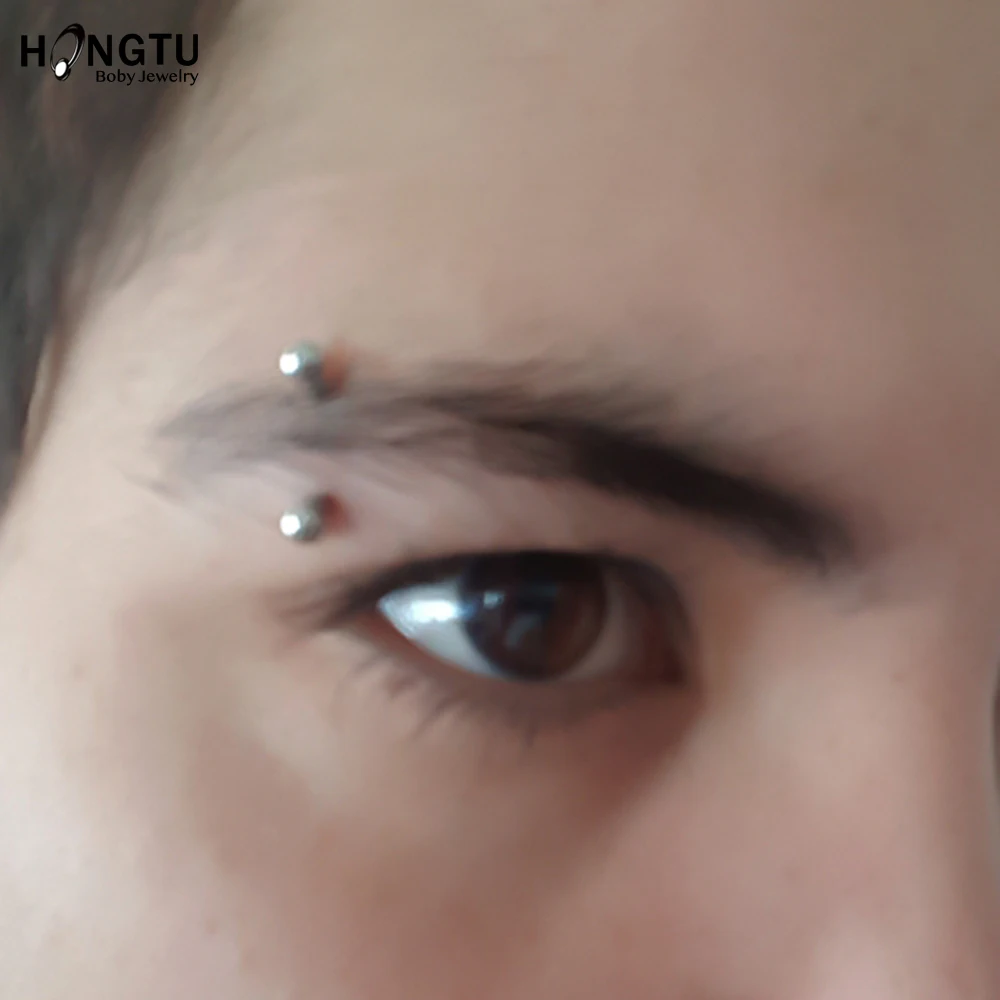 Double Eyebrow Piercings