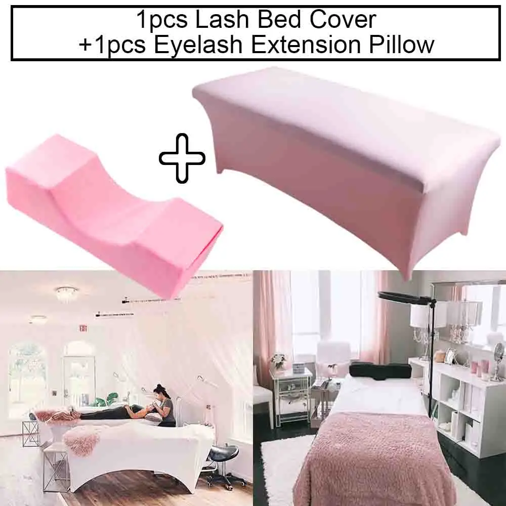Neck Lash Pillow Eyelash Extension Bed Cover Sheets Grafting Lashes ...