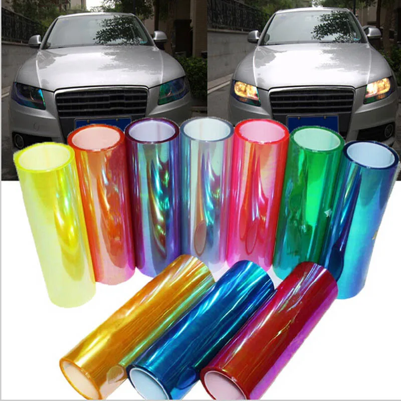 New-Color-Car-Color-Changing-Film-1PC-Car-Styling-Chameleon-Headlight ...