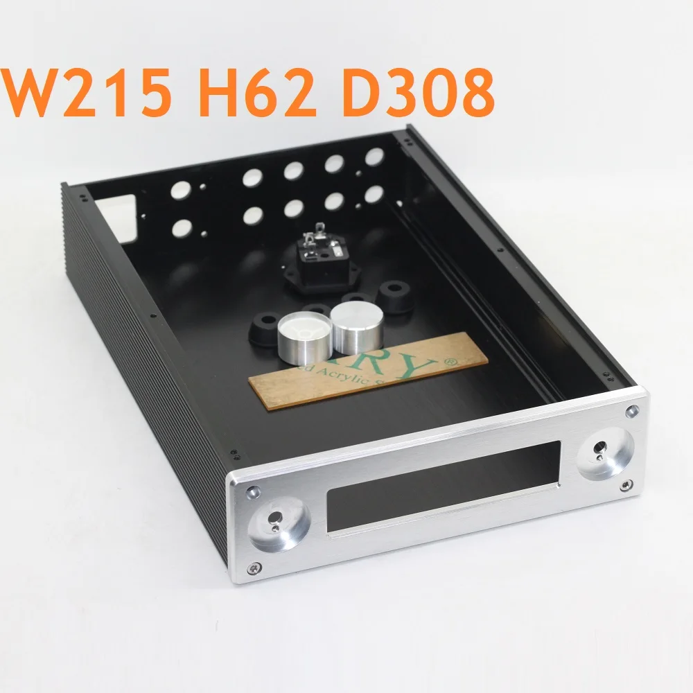 W215-H62-D308-Preamp-Amplifier-Housing-Amp-DAC-Case-Anodized-Aluminum-Power-Box-Chassis-Remote ...