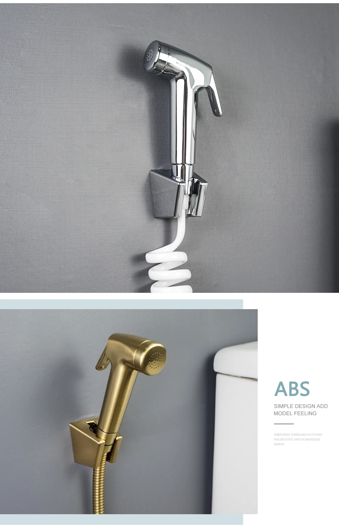 Bidet,Pulvérisateur de Bidet mural pour toilettes, salle de bain en ABS ...